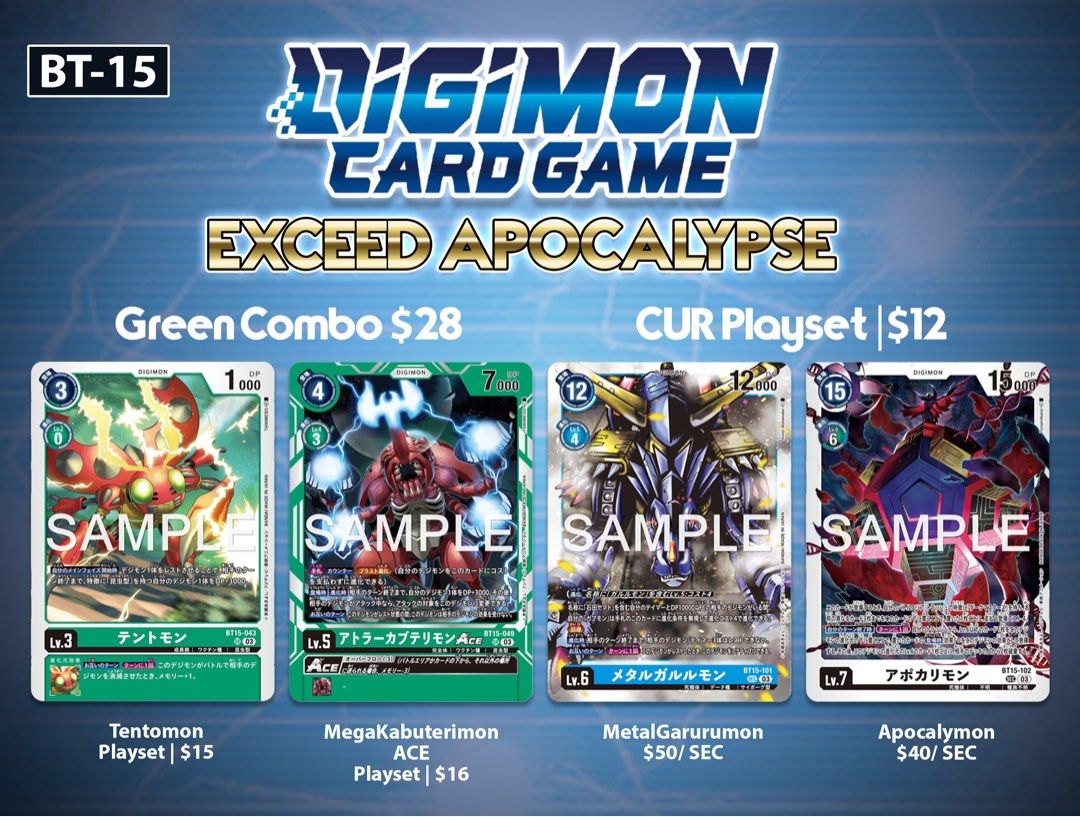 Digimon BT15 Playset Pre-Order, Hobbies & Toys, Toys & Games on Carousell