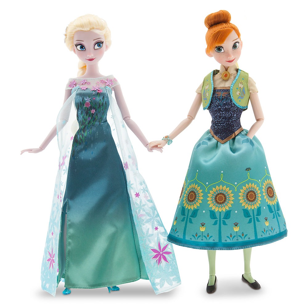 Disney Store Frozen Fever Anna and Elsa Doll Set, Hobbies & Toys, Toys ...
