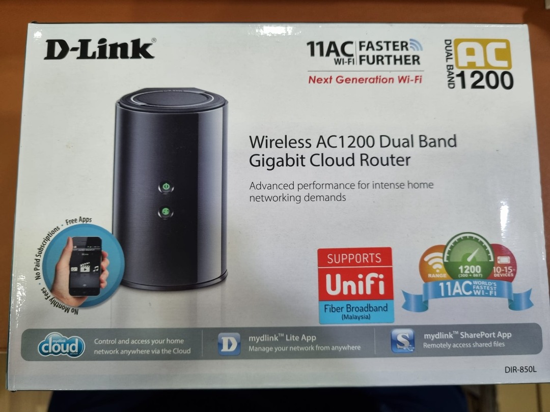 D-LINK Wireless AC1200 Dual Band Gigabit Cloud Router (DIR-850L ...