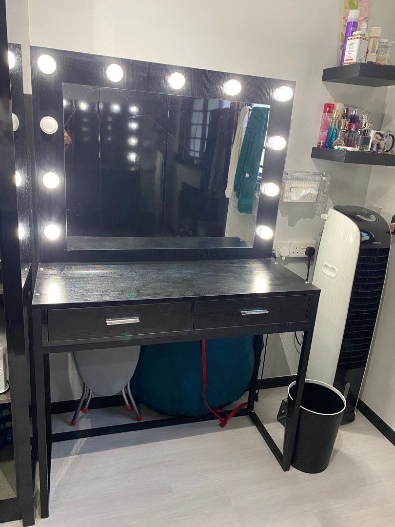 Dressing table with bulb, Furniture & Home Living, Furniture, Shelves ...