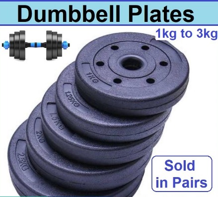 Dumbbell Plates / Weights / PVC Material prevents damage to floor / 1 ...