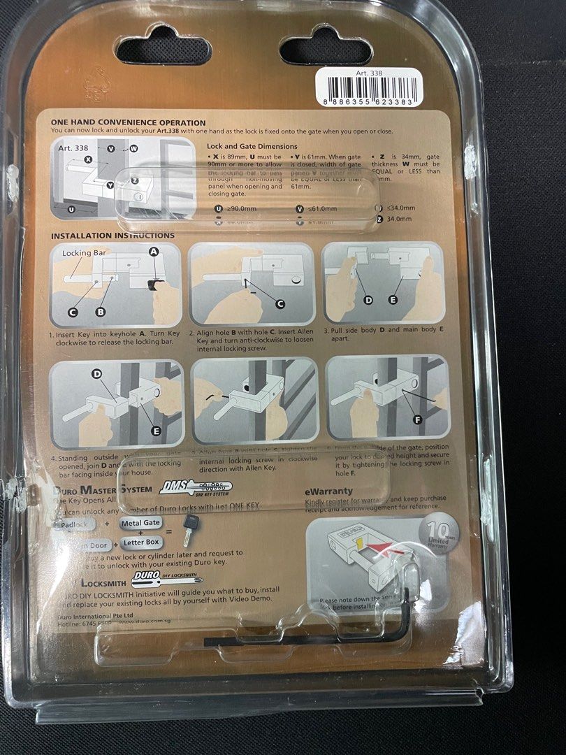 Duro Gate Lock, Furniture & Home Living, Security & Locks, Locks, Doors ...