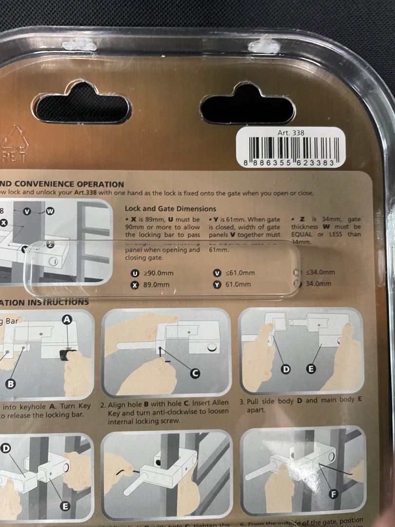 Duro Gate Lock, Furniture & Home Living, Security & Locks, Locks, Doors ...