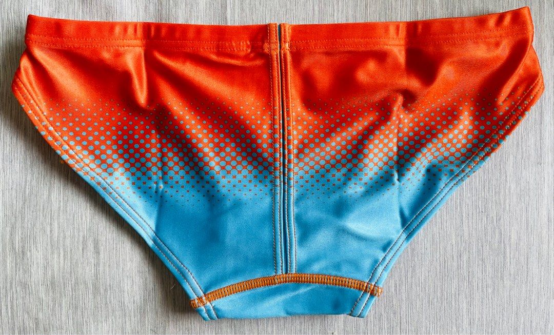 EGDE splash super low rise bikini, orange x aqua, Men's Fashion, Bottoms, New Underwear on Carousell