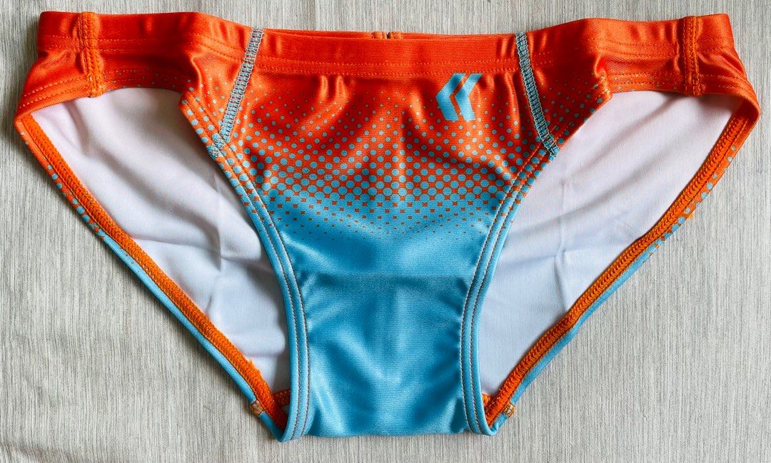 EGDE splash super low rise bikini, orange x aqua, Men's Fashion, Bottoms, New Underwear on Carousell