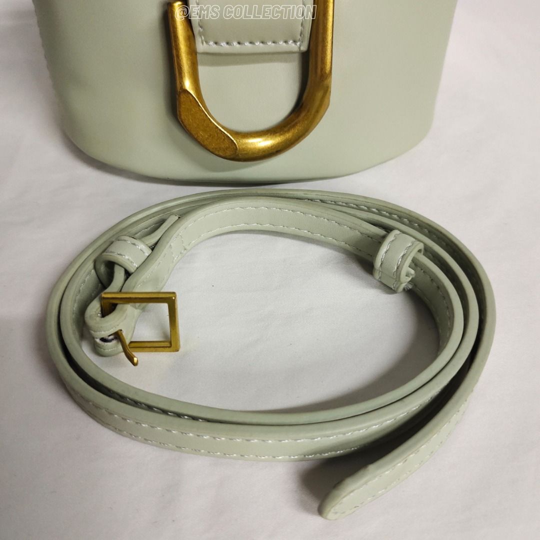 EMS COLLECTION Gabine Mint Green Leather Bucket 2 Way : Sling Crossbody ...