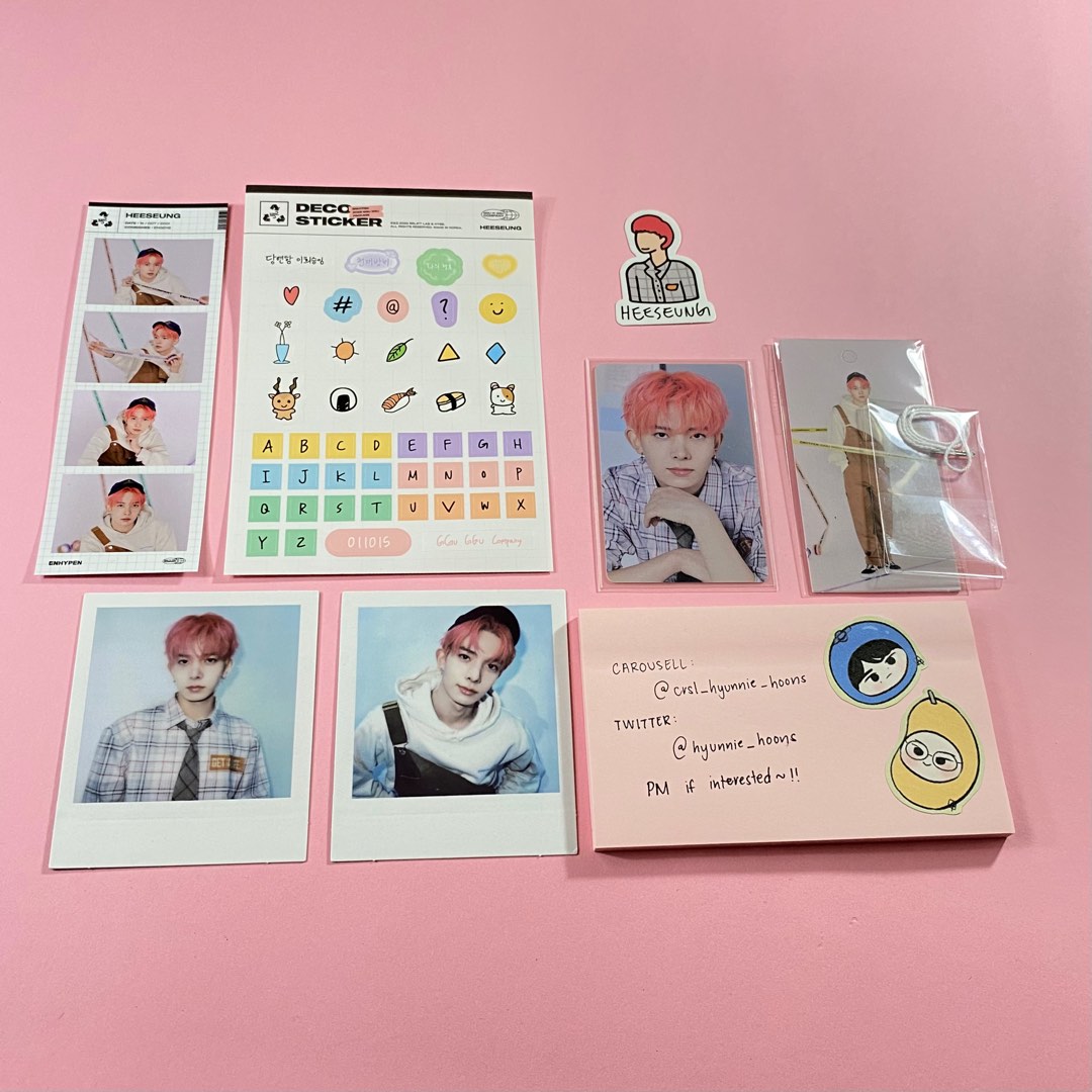 ENHYPEN Enha Heeseung Member Set 2022 GGU GGU PACKAGE, Hobbies & Toys ...