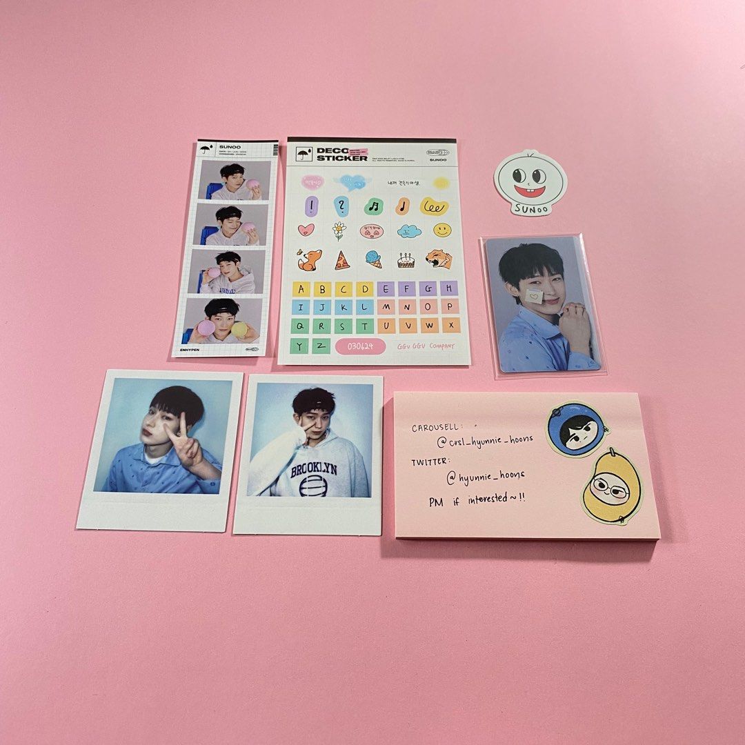 ENHYPEN Enha Sunoo Member Set 2022 GGU GGU PACKAGE, Hobbies & Toys ...