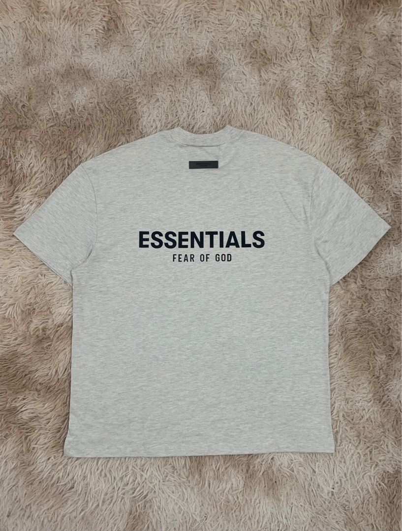 Essentials - Fear of God SS22 Velvet Logo, Men's Fashion, Tops & Sets ...