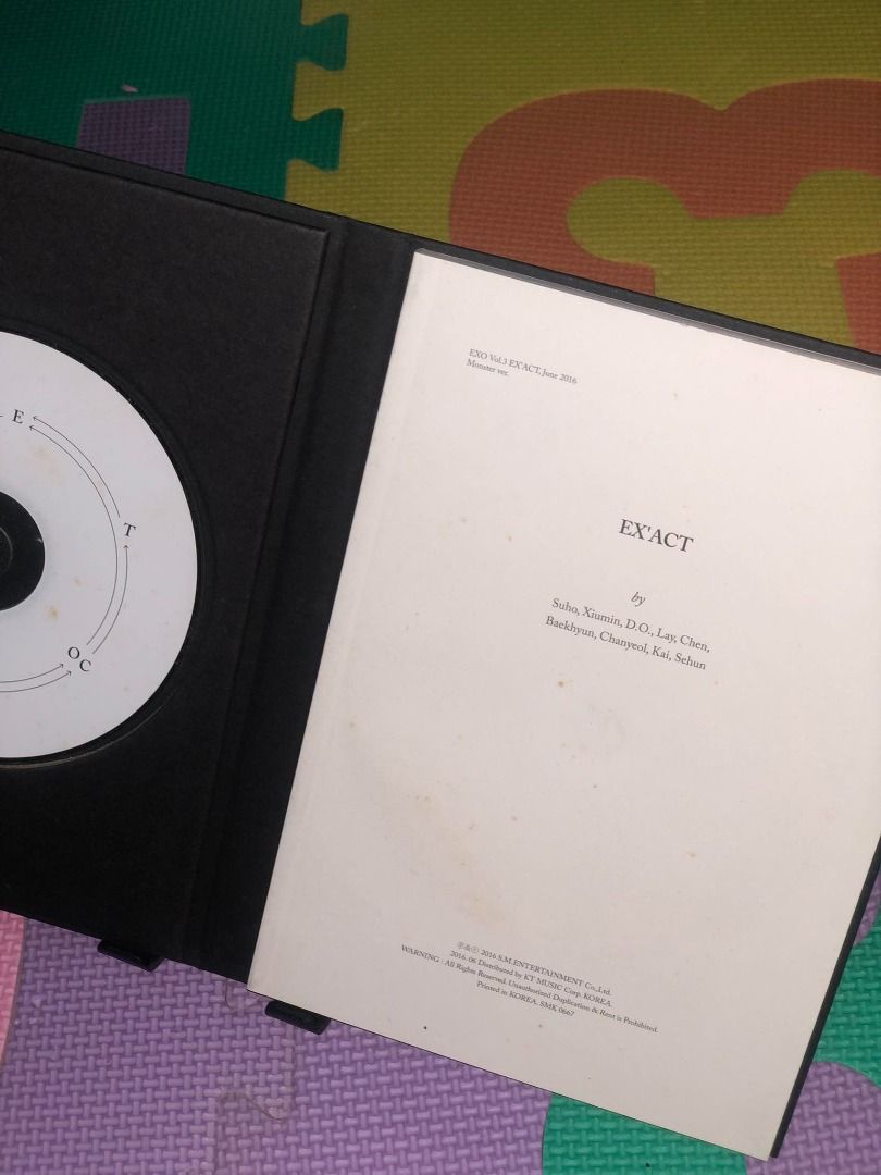 EXO EX'ACT The 3rd Album (Korean & Monster Ver.), Hobbies & Toys, Memorabilia & Collectibles, K ...