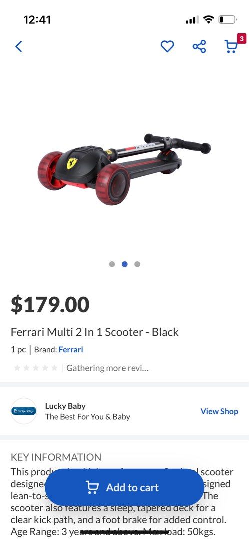Ferrari Multi 2 in 1 Scooter, Sports Equipment, Other Sports Equipment ...