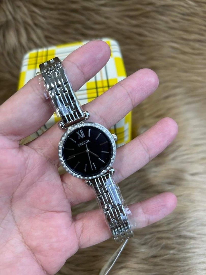 FOSSIL Mini Tillie Three Hand Stainless Steel Watch, Women's Fashion ...