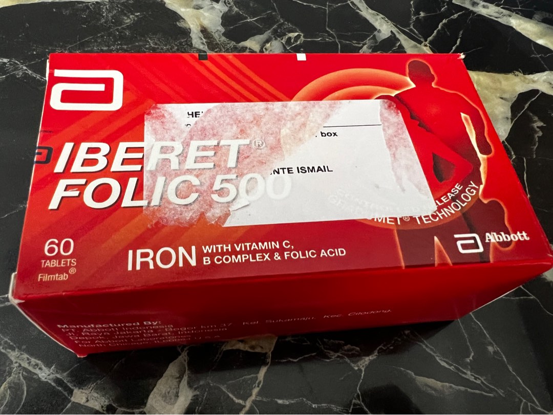 Free Iberet Folic Acid 500, Health & Nutrition, Health Supplements ...