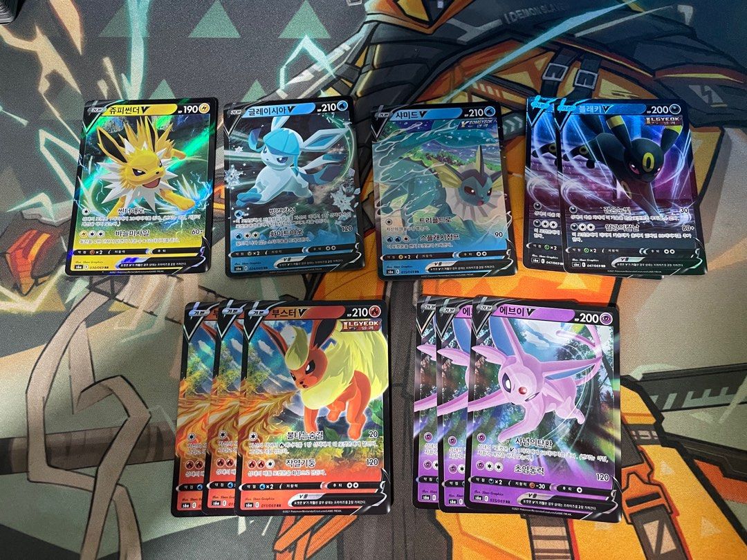 [FREE MAIL] Pokemon Korean TCG V Cards from Eevee Heroes S6a, Sky ...