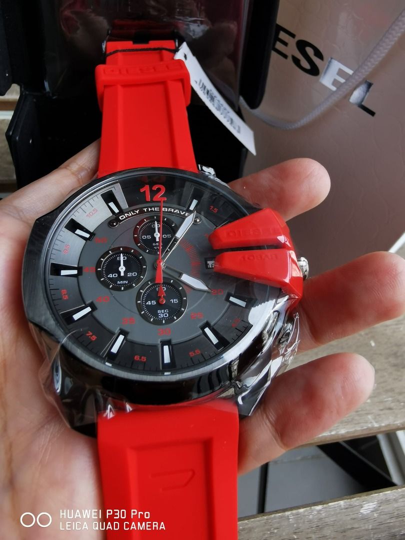 【Ready Stock】Diesel Rubber Men's Watch - Mega Chief Chronograph DZ4427 ...
