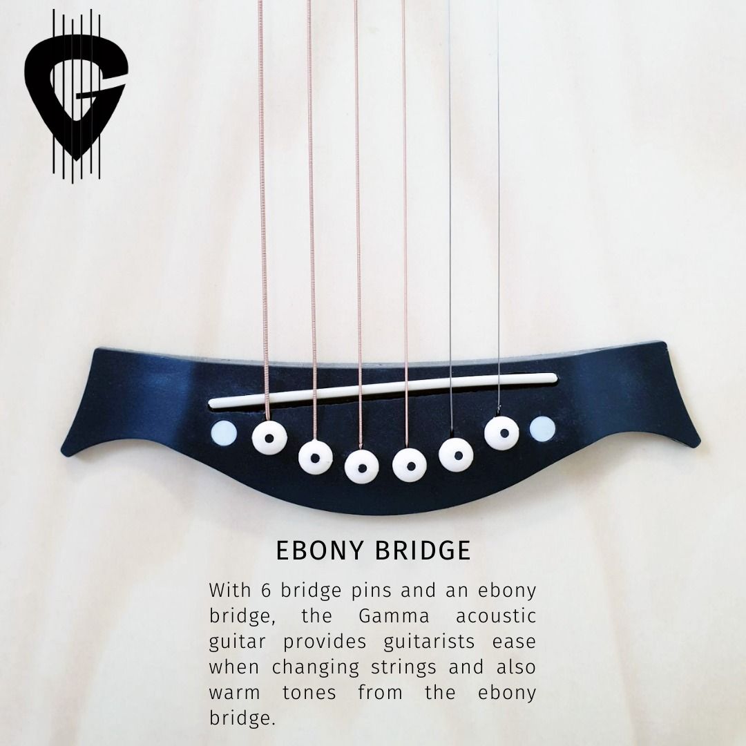 Gamma Acoustic Guitar 41 inches, Hobbies & Toys, Music & Media, Musical ...