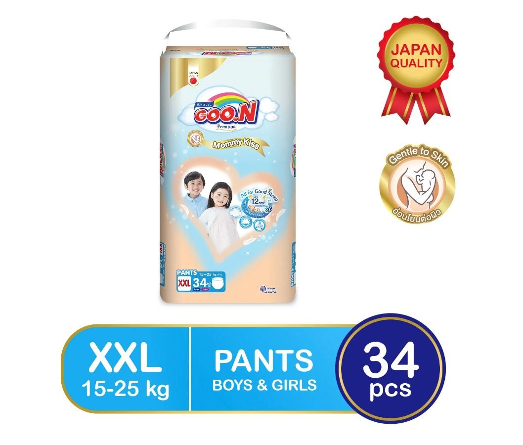 GOON Premium Mommy Kiss Baby Diaper Pants (XXL), Babies & Kids, Bathing ...