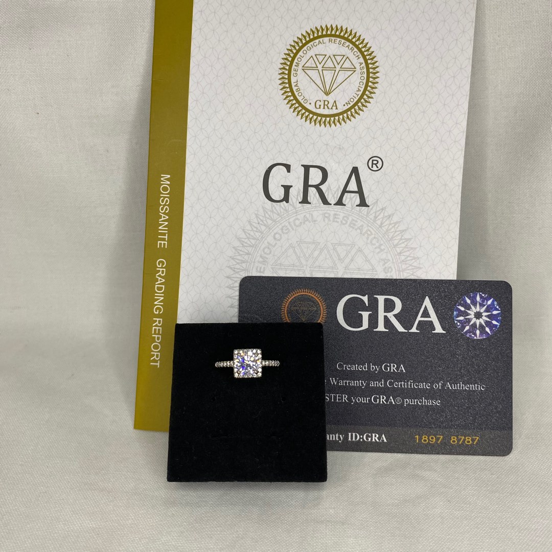 GRA MOISSANITE RING, Women's Fashion, Jewelry & Organizers, Rings on ...