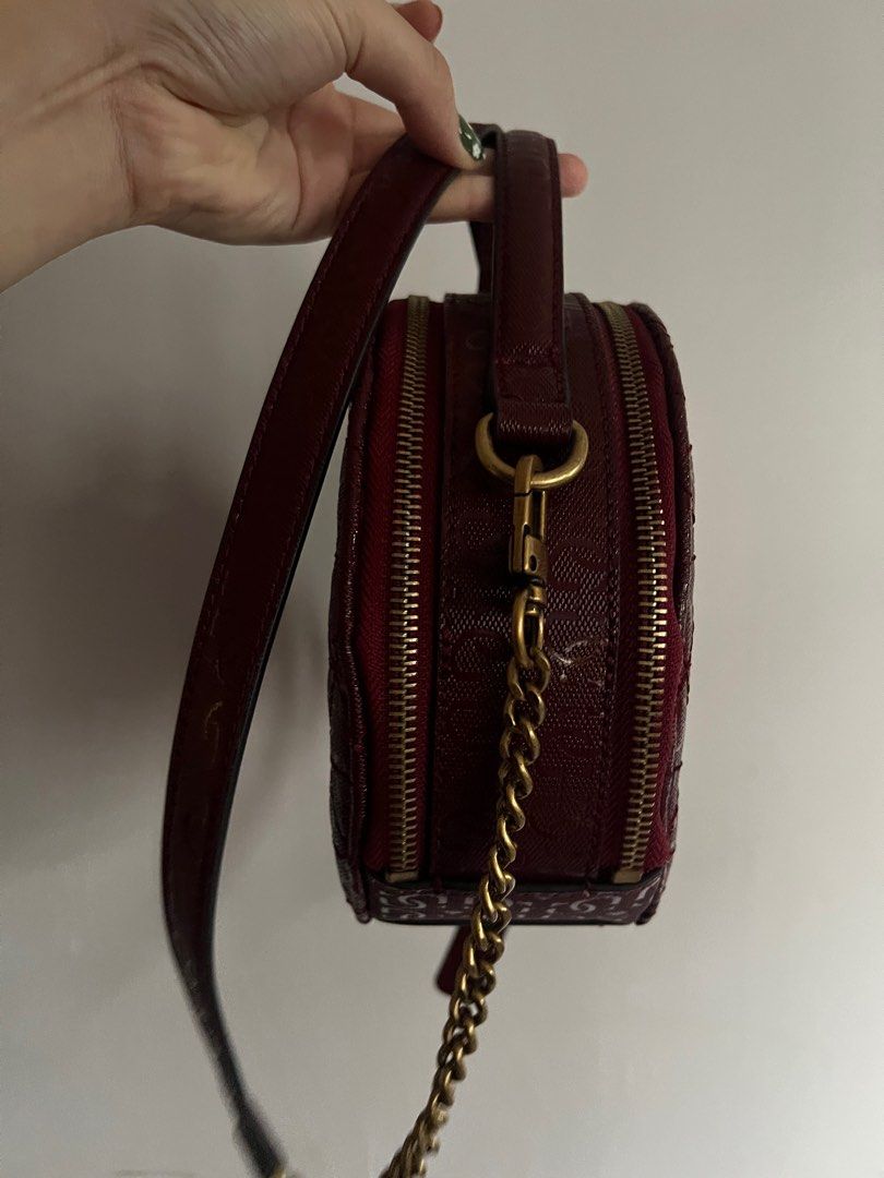 Guess round sling bag, Luxury, Bags & Wallets on Carousell