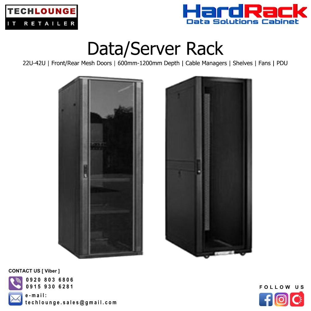 HARDRACK Data Solutions Cabinet - Data/Server Rack, Floor Standing, 22U ...