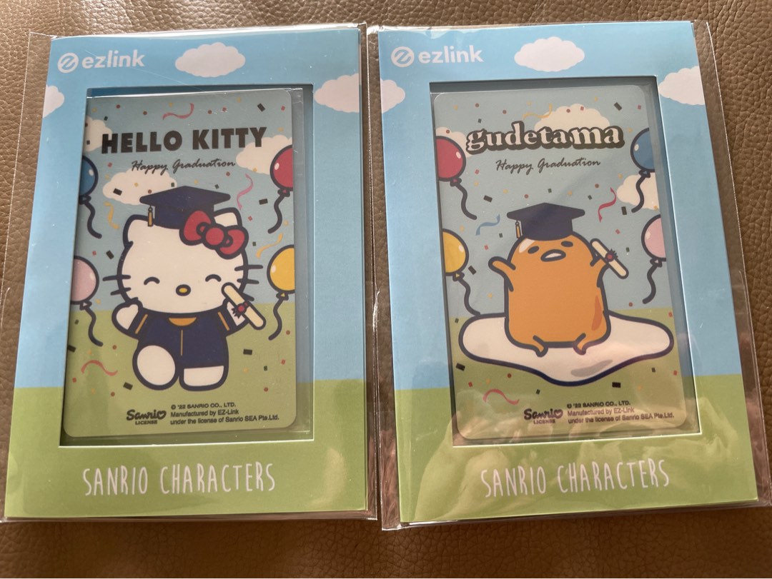 Hello Kitty/ Gudetama graduation Ezlink Card, Hobbies & Toys ...