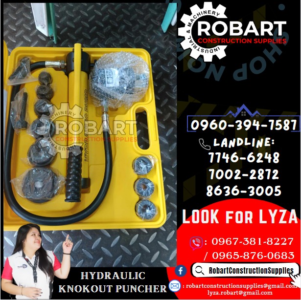 Hydraulic Knockout Puncher, Commercial & Industrial, Construction Tools & Equipment on Carousell