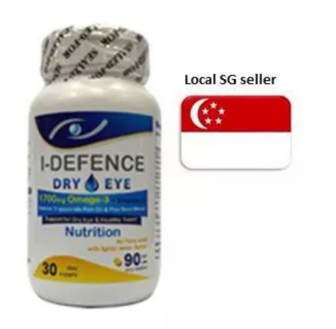 I-Defence Dry Eye Nutrition, 1700MG Omega-3 + Vitamin E, 90 softgels ...