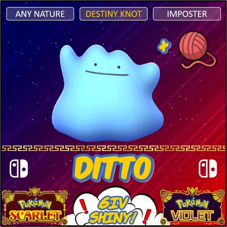 Japanese Shiny Ditto - Pokemon Scarlet & Violet for breeding, Video Gaming, Video Games ...