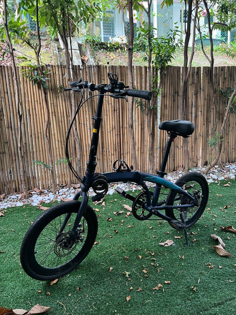 Java Zelo 7 speed folding bike Midnight Blue, Sports Equipment ...