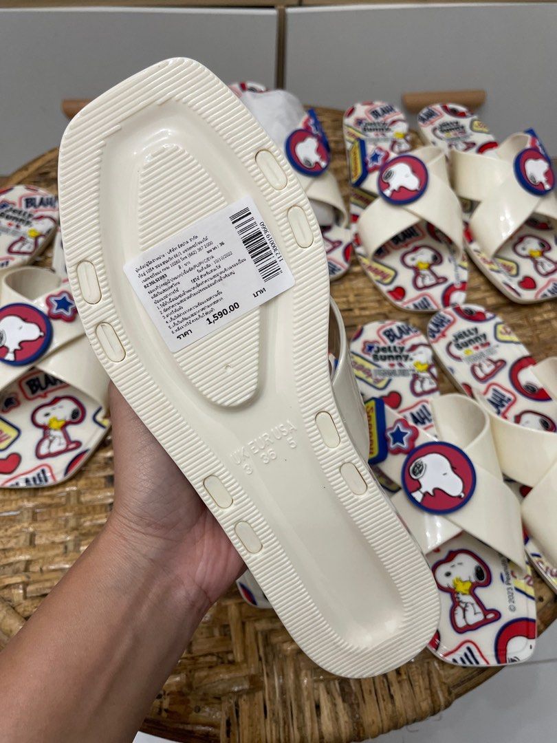 jelly bunny x peanuts grace flats sandals, Women's Fashion, Footwear ...
