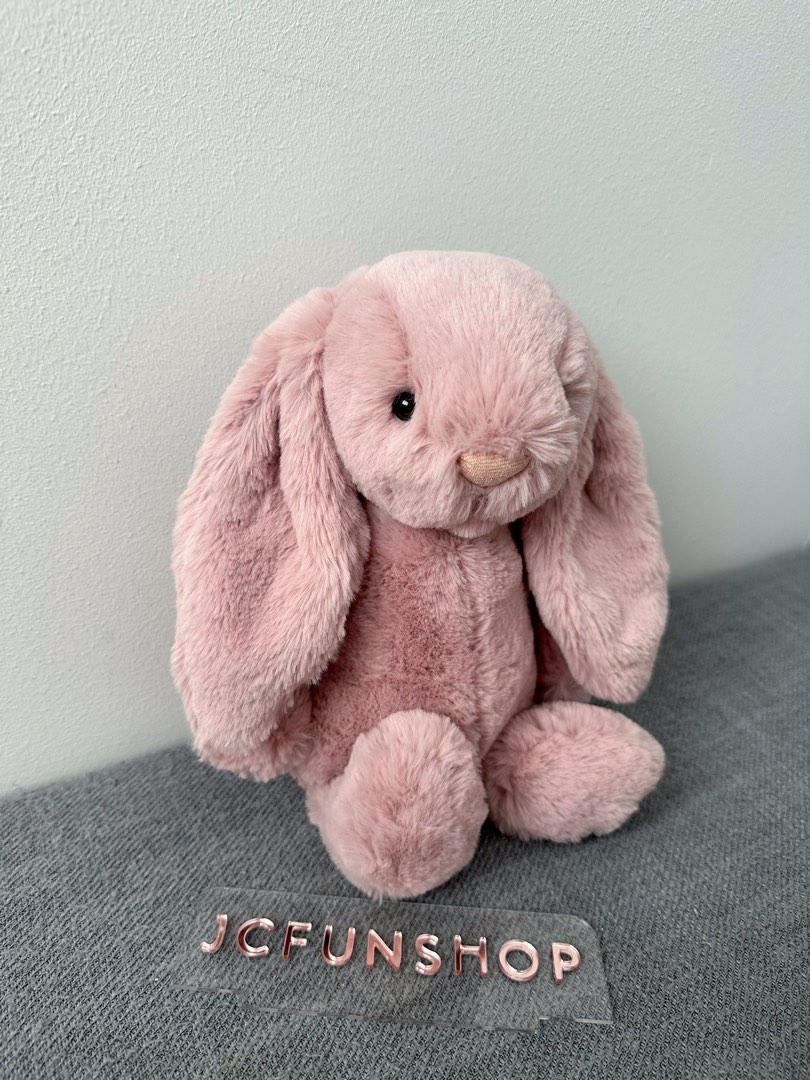 Jellycat Rosa Luxe Bashful Bunny Medium Special Edition, Hobbies & Toys, Toys & Games on Carousell