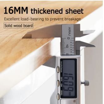 JMS Office desk 1.6CM thick solid wood computer desk durable desktop ...