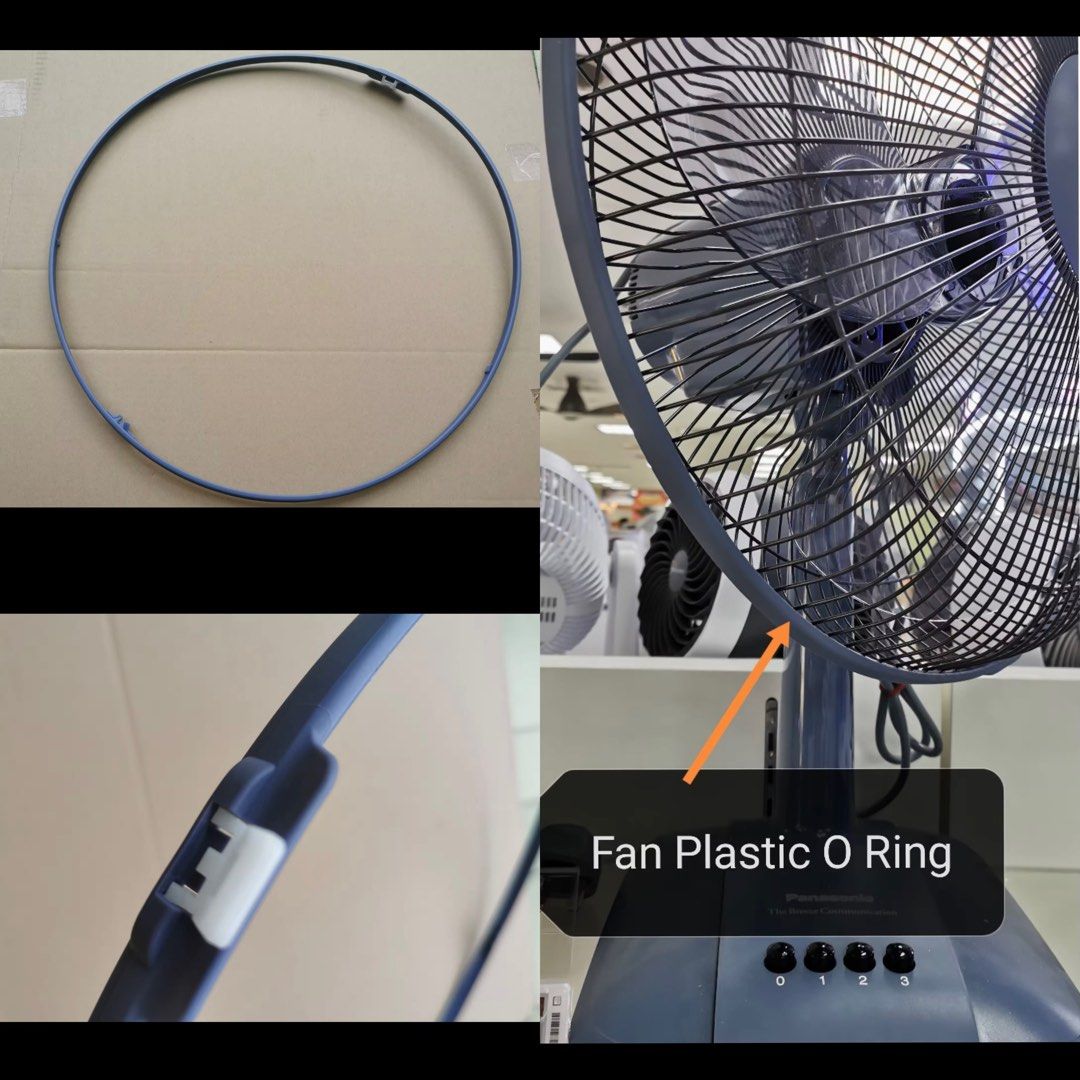 KDK Fan Grey Color Round O Outer Plastic Clip Ring Fan Replacement ...