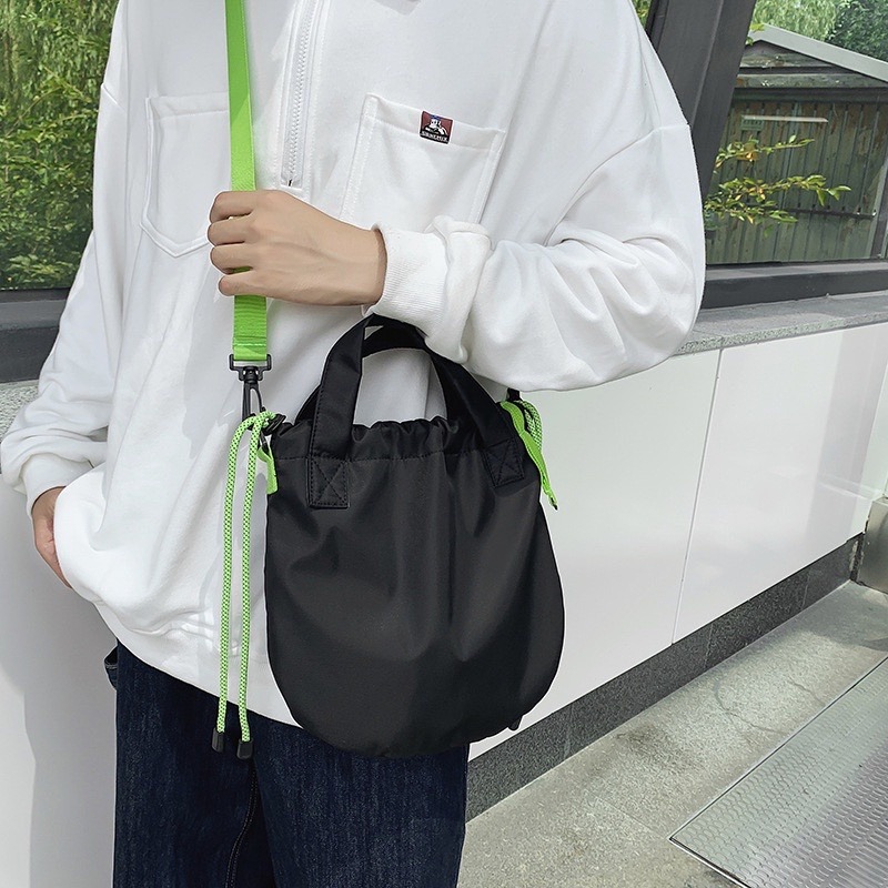 Korean Style Drawstring Ulzzang Korean Fashion Nylon Men Sling Bag ...