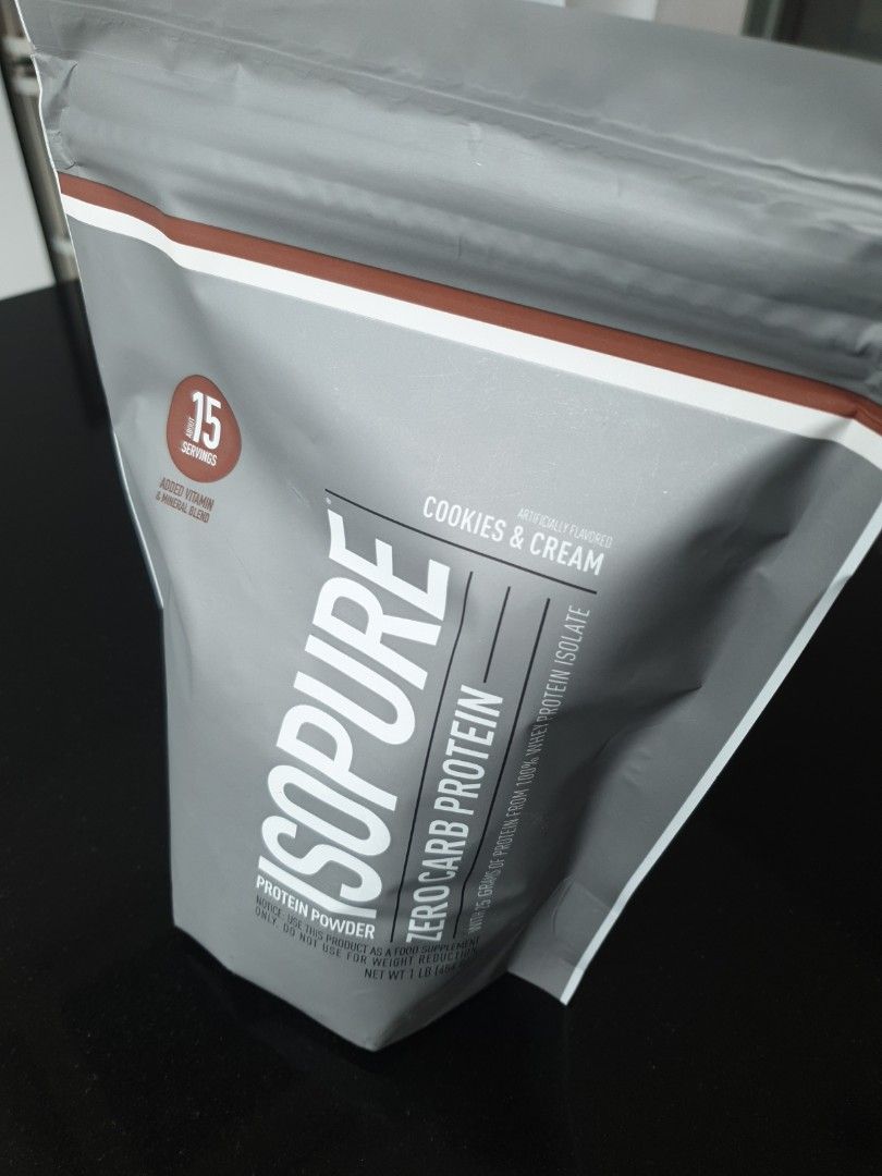LAC Isopure protein powder, cookies & cream, 1lb/454g, Food & Drinks ...