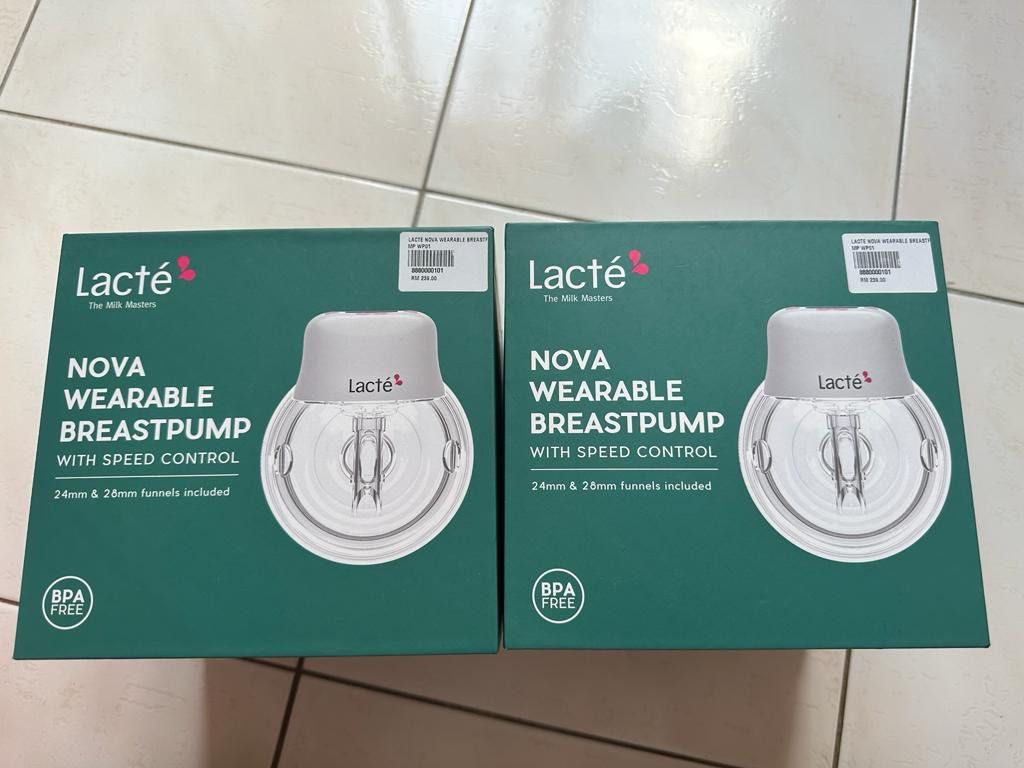 Lacte Nova Wearable Breastpump (Two pumps), Babies & Kids, Nursing ...