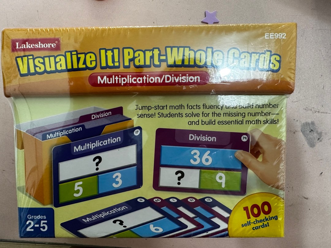 Lakeshore- Part-whole and multiplication cards, Hobbies & Toys, Toys ...