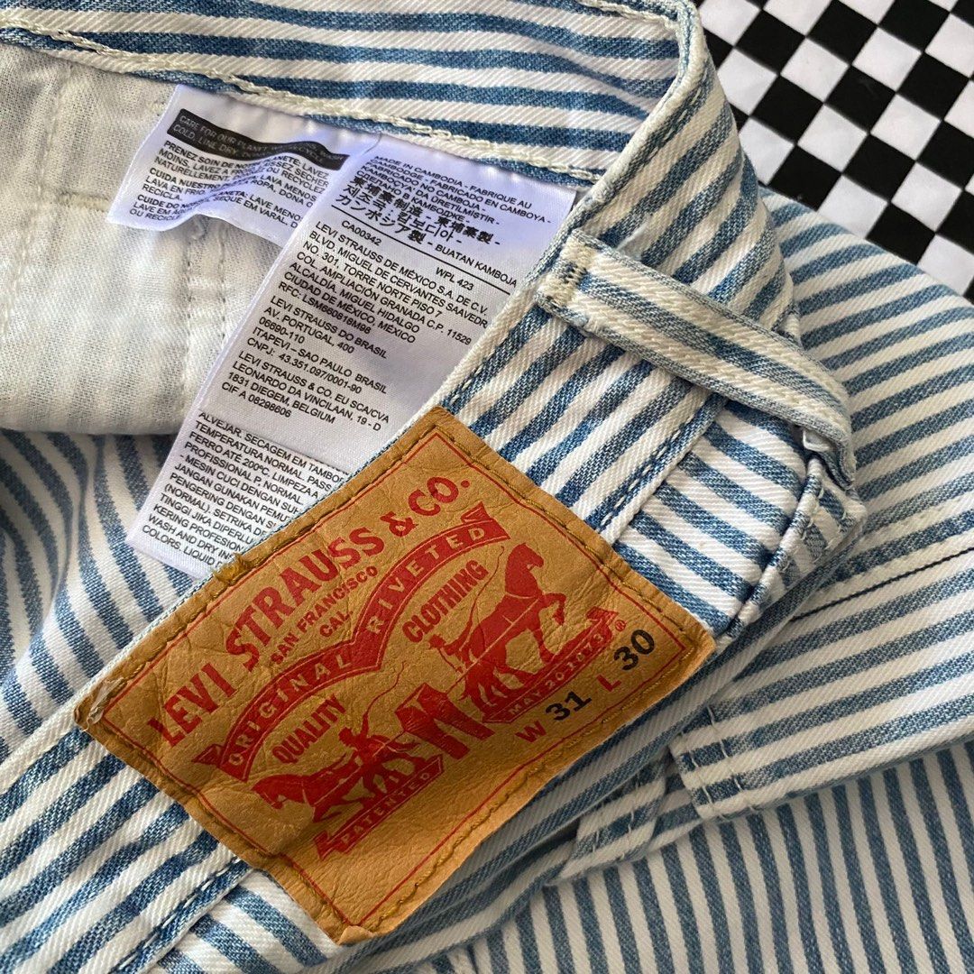 LEVIS CARPENTER STRIPE, Fesyen Pria, Pakaian , Bawahan di Carousell
