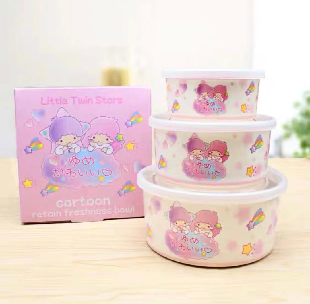 Little Twin Stars Food Container (Microwavable), Furniture & Home ...