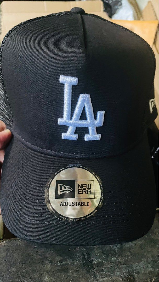 Los Angeles Dodgers MLB Trucker Mesh Black 9FORTY D-Frame Adjustable ...