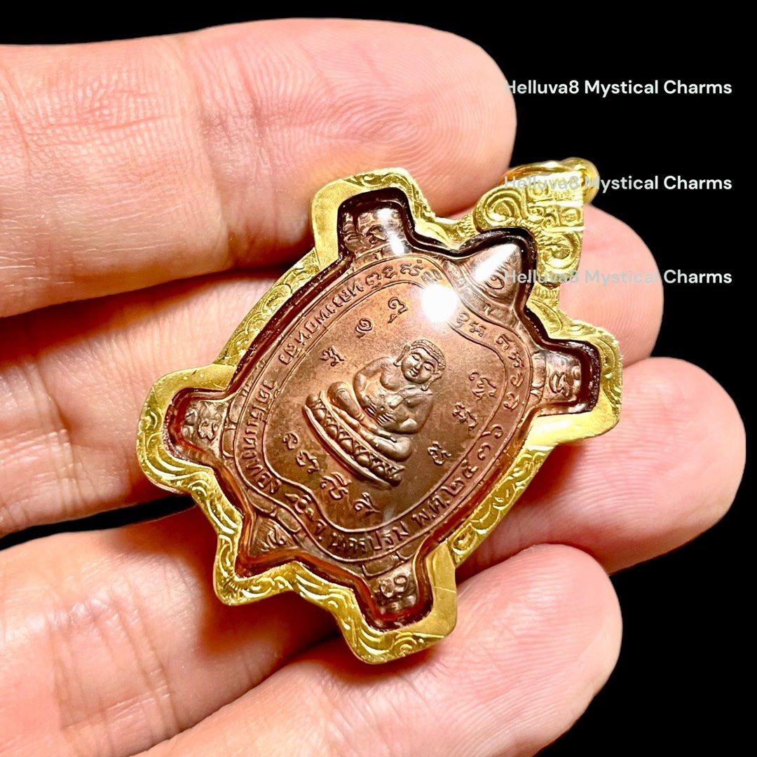 LP Liew, Rian Phaya Tao Roon Trimas Wat Rai Tang Tong BE 2536 Nur ThongDaeng, 70% Thai Gold ...