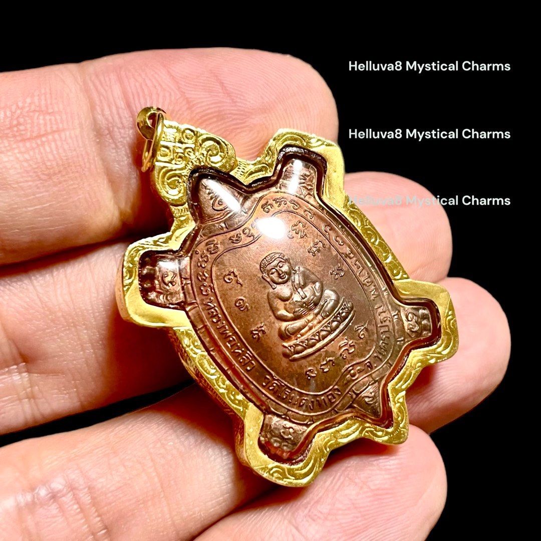 LP Liew, Rian Phaya Tao Roon Trimas Wat Rai Tang Tong BE 2536 Nur ThongDaeng, 70% Thai Gold ...