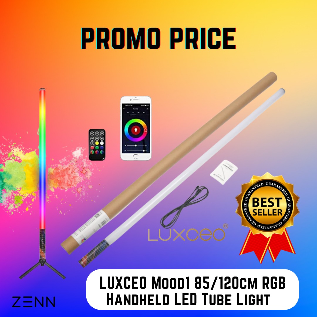 LUXCEO Mood1 120cm/85cm RGB Handheld LED Tube Light For Photography ...