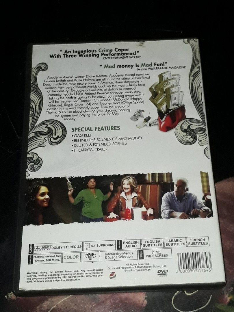 Mad Money (Movie), Hobbies & Toys, Music & Media, CDs & DVDs on Carousell