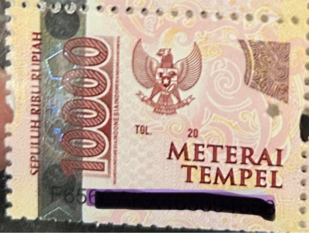 Materai 10000, Hobbies & Toys, Memorabilia & Collectibles, Stamps ...