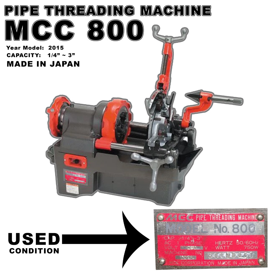 MCC PIPE THREADING MACHINE, Furniture & Home Living, Home Improvement ...