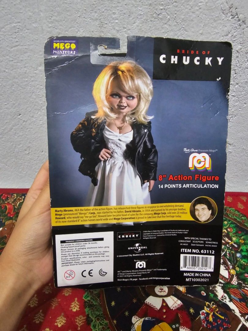 Mego 8" Chucky and Tiffany Action Figures Set, Hobbies & Toys, Toys & Games on Carousell