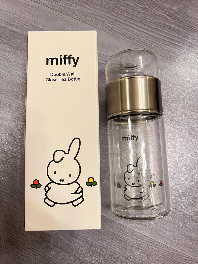 Miffy Double Wall Glass Tea Bottle -250ml, 其他, 其他 - Carousell