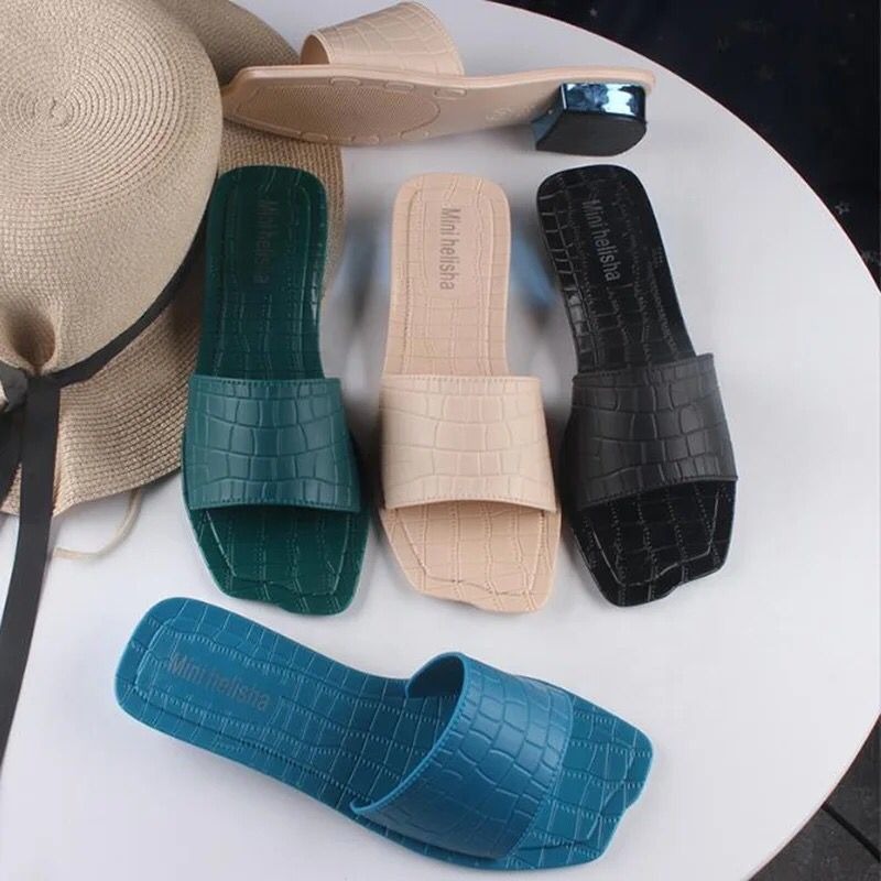 Mini Helisha sandal croco model Hermes, Fesyen Wanita, Sepatu di Carousell