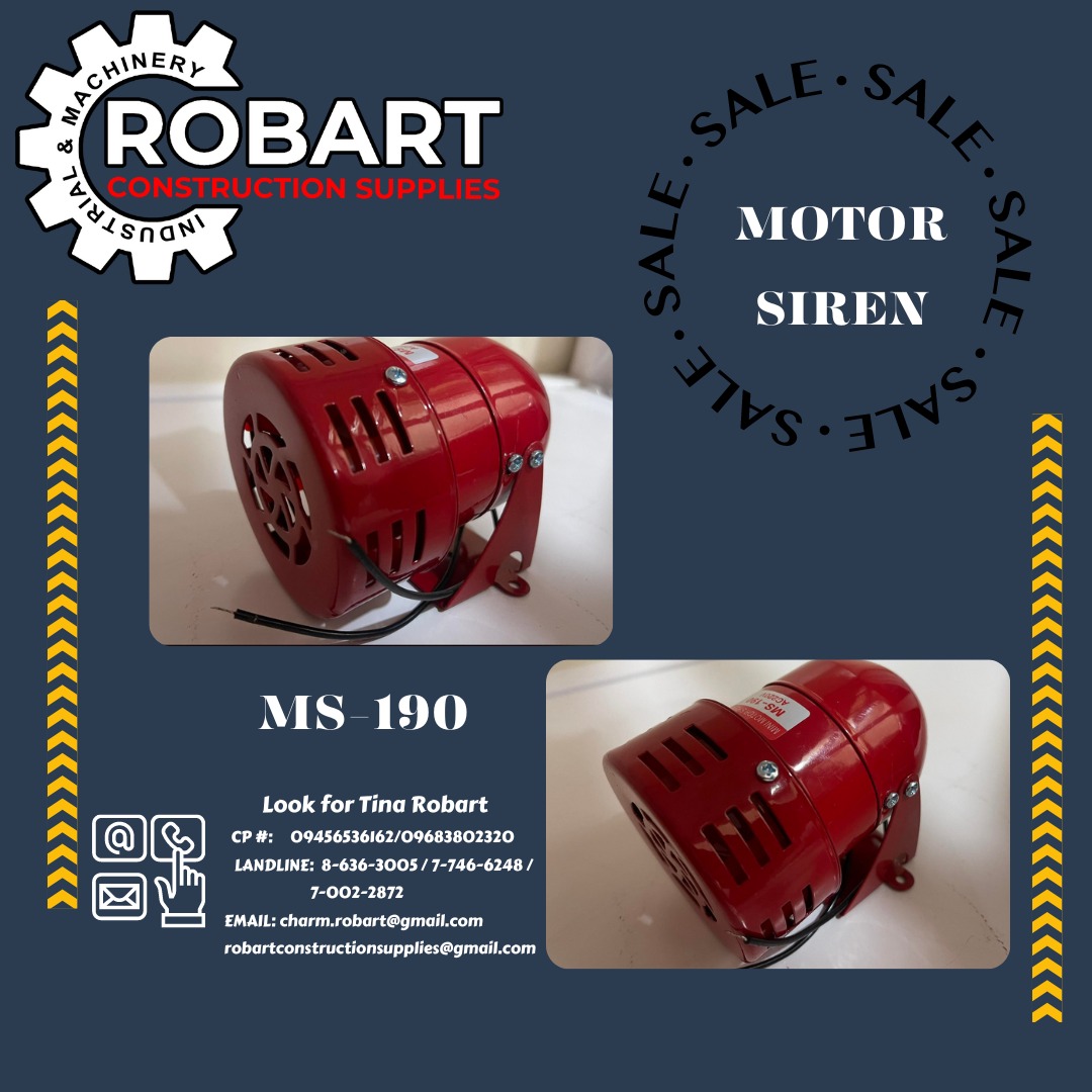 Motor Siren, Commercial & Industrial, Construction & Building Materials ...